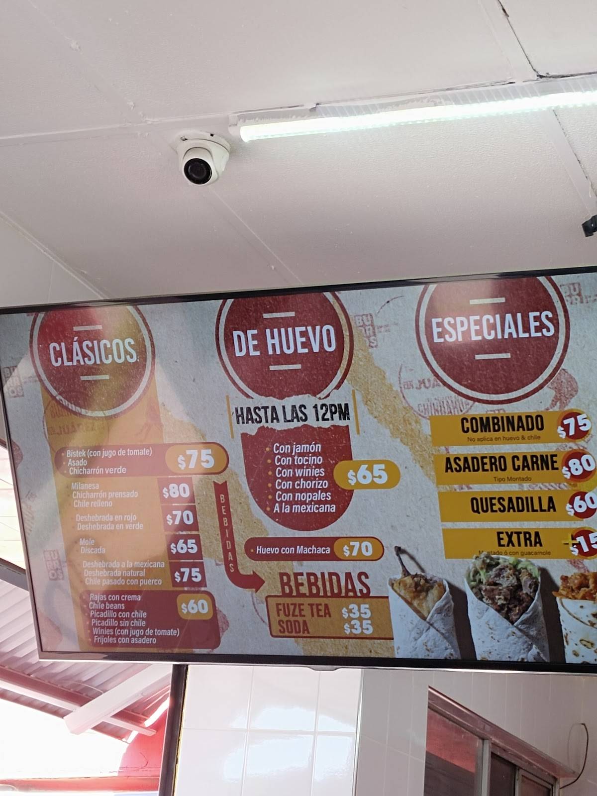 Menu at Burros de Juarez restaurant, Chihuahua, Av. Tecnológico 4903