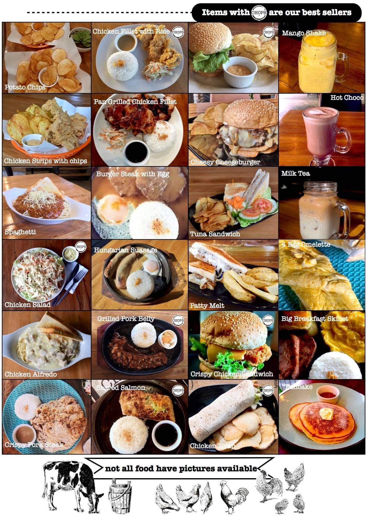 Menu at Chops Café cafe, Dipolog City, Osmeña Street