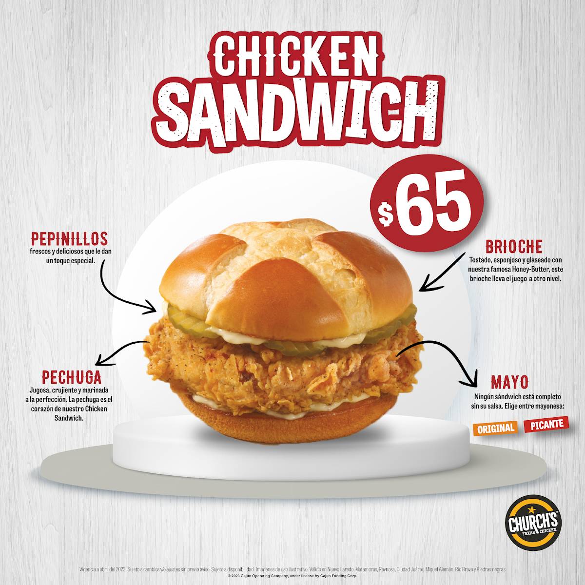 Carta del restaurante Church's Chicken, Nuevo Laredo, C/ Nuevo León 4053