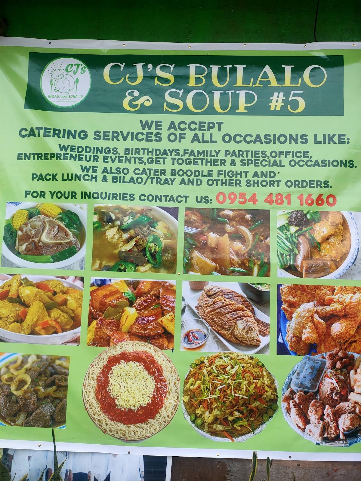 Menu at Cj's Bulalo & Soup #5 restaurant, Koronadal City