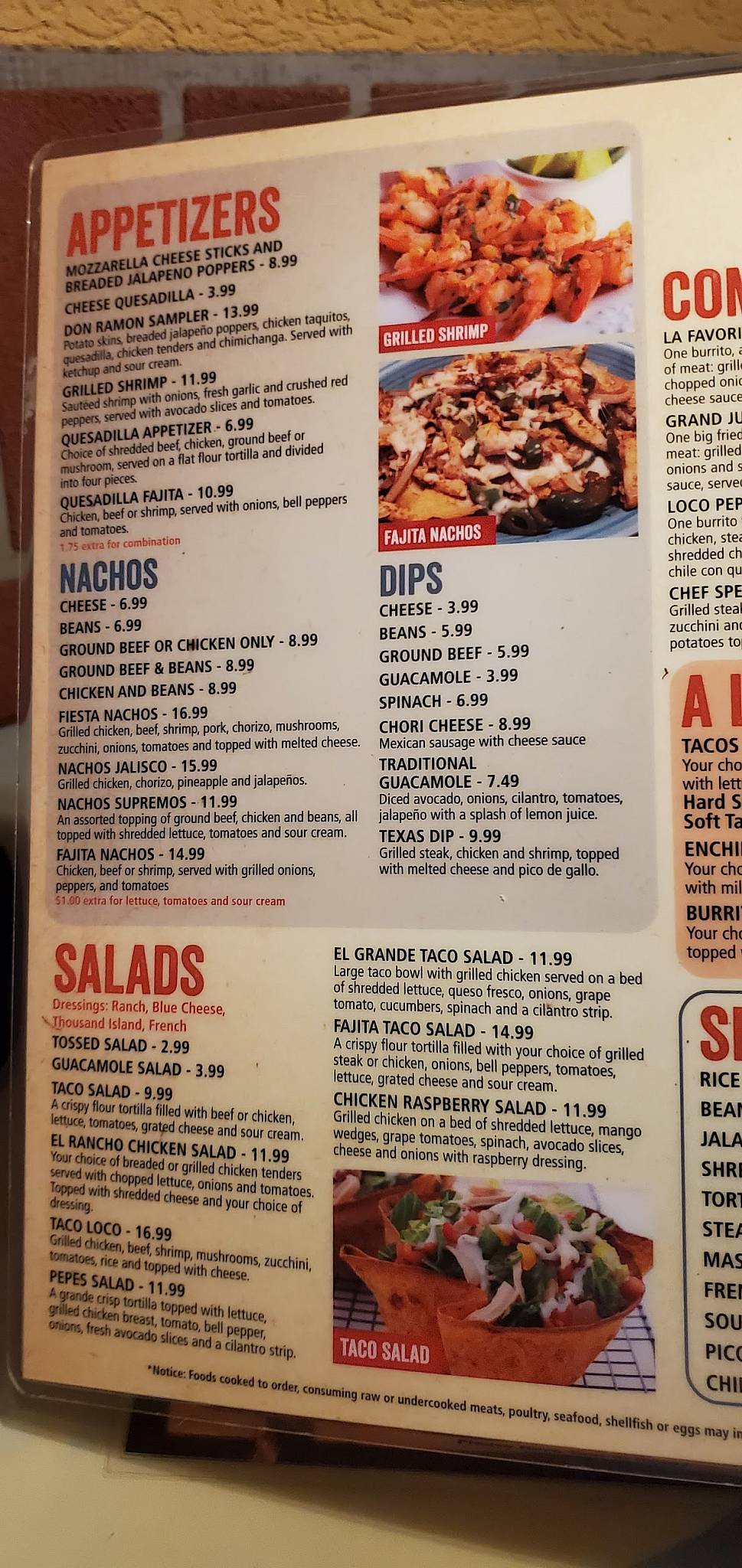 Menu at Don Ramon Mexican Restaurant, Parma Heights, Pearl Rd