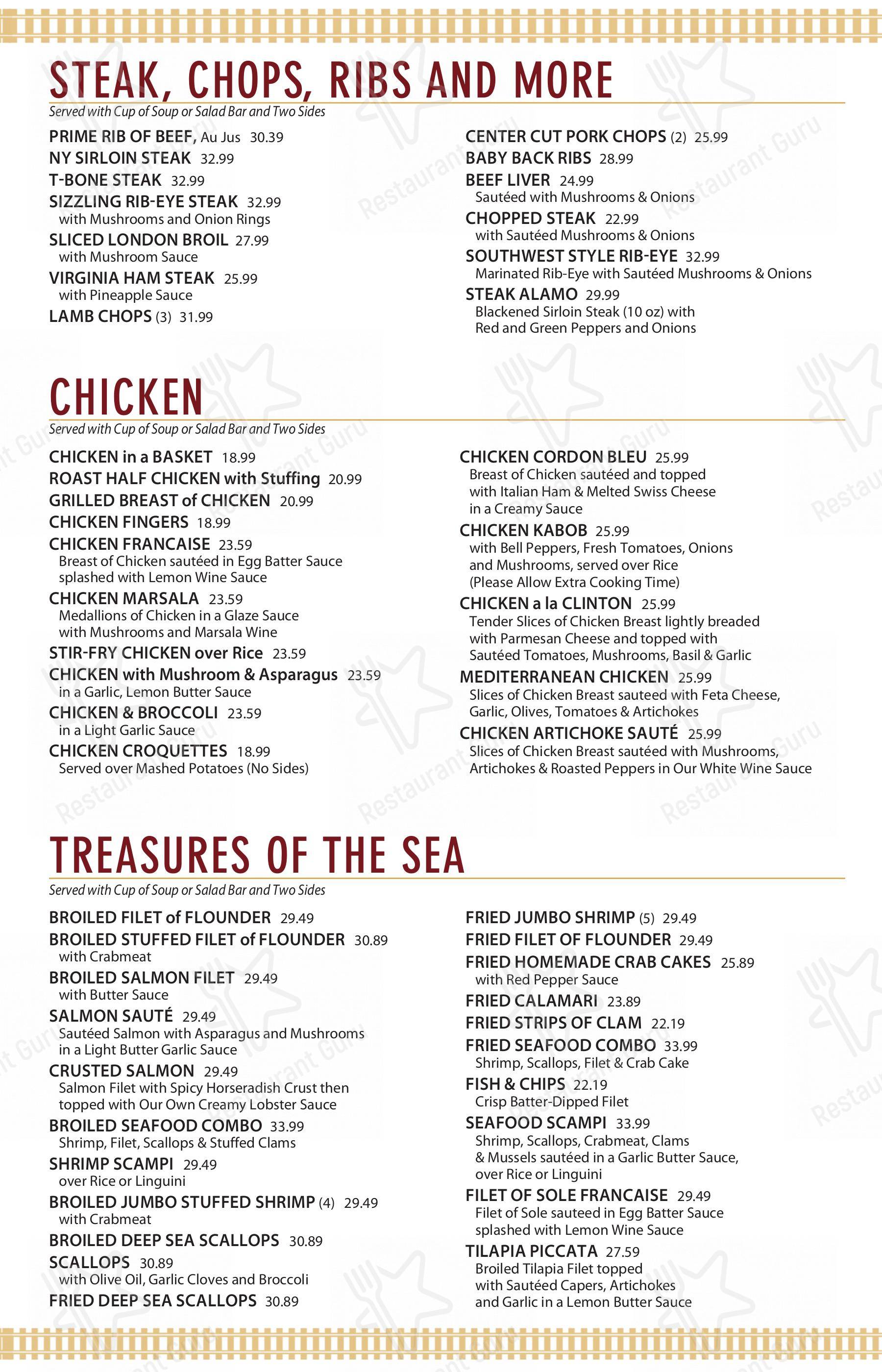 Menu at Clinton Station Diner restaurant, Clinton