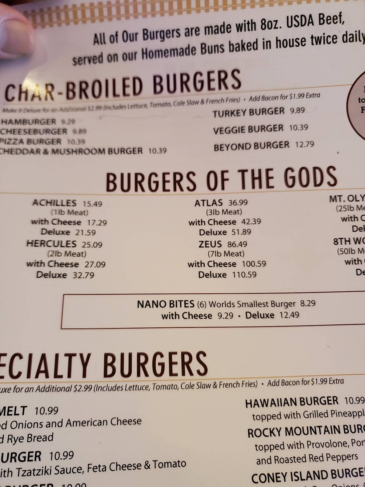 Menu at Clinton Station Diner restaurant, Clinton