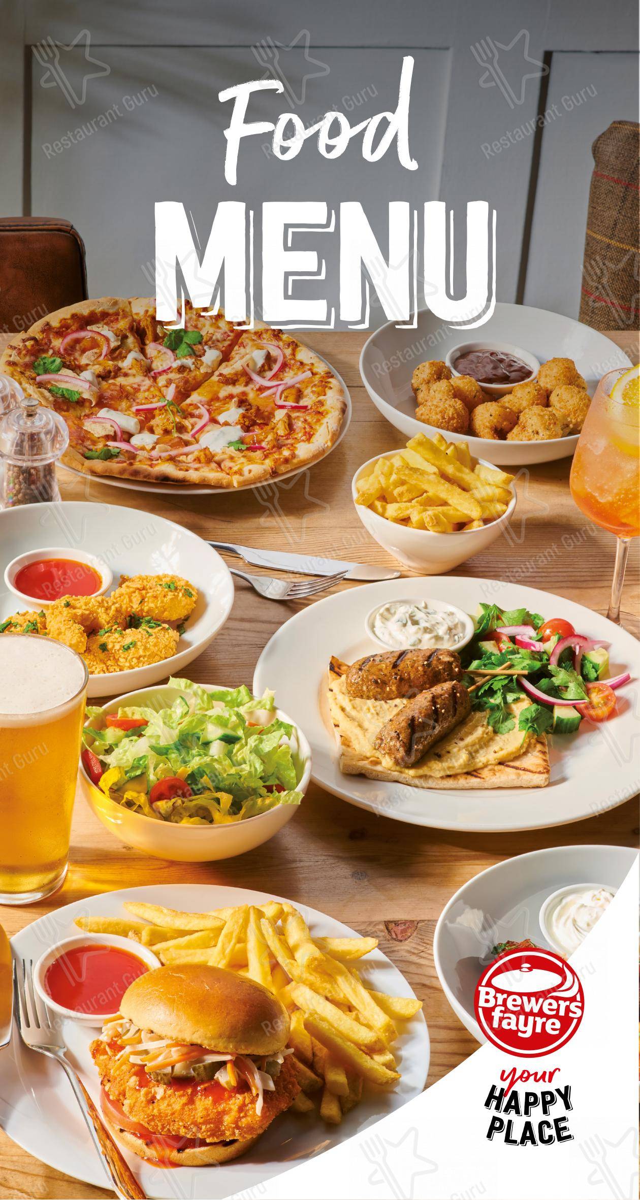 Menu at Clock Tower Brewers Fayre pub & bar, Donnington