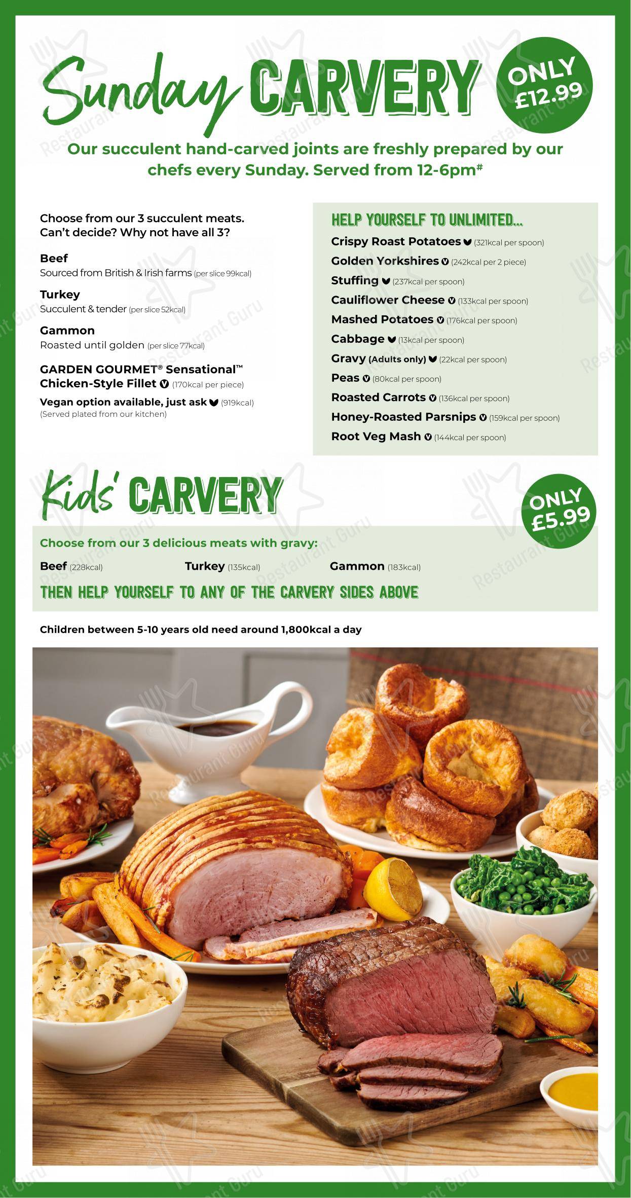 Menu at Clock Tower Brewers Fayre pub & bar, Donnington