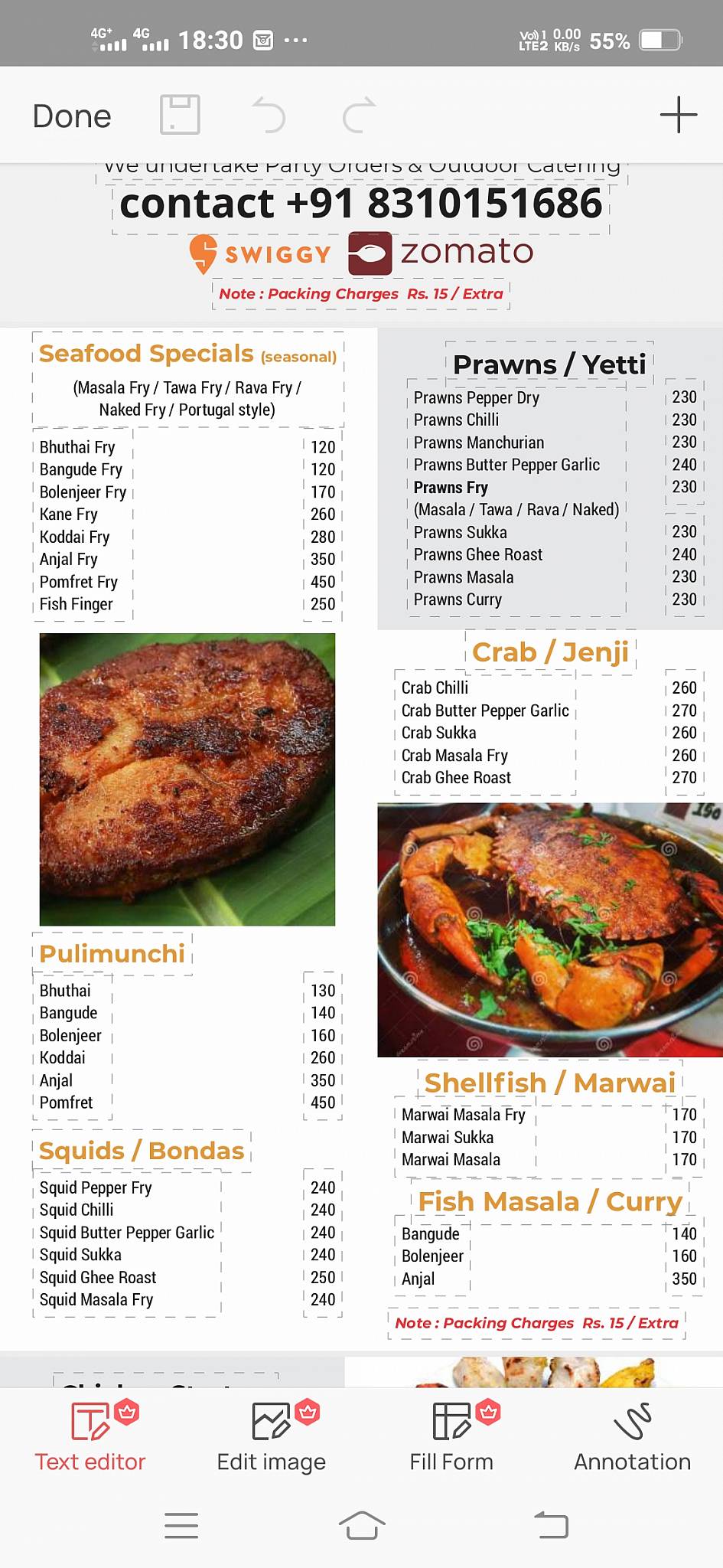 Menu at Coast N Kebabs, Bengaluru, L-9