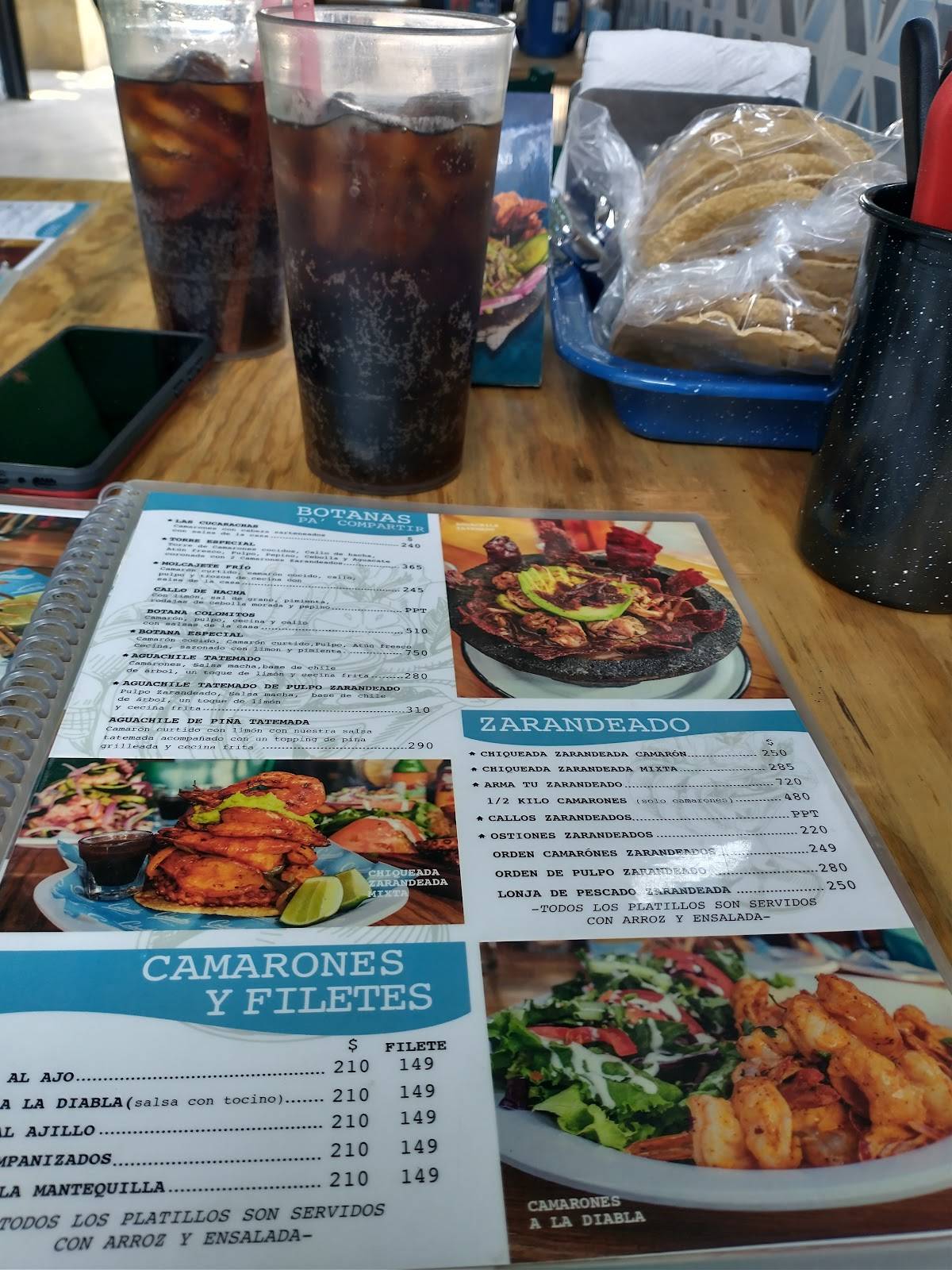 Carta del restaurante Colomitos Cocina del Mar, Guadalajara