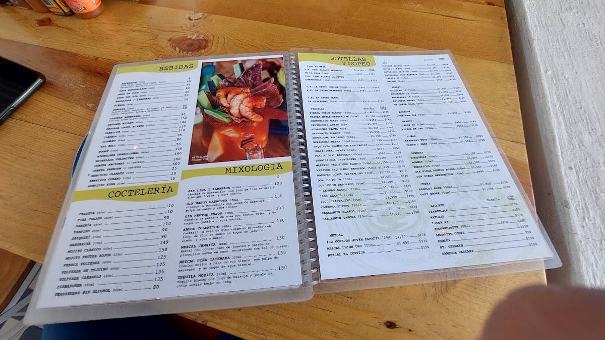 Carta del restaurante Colomitos Cocina del Mar, Guadalajara