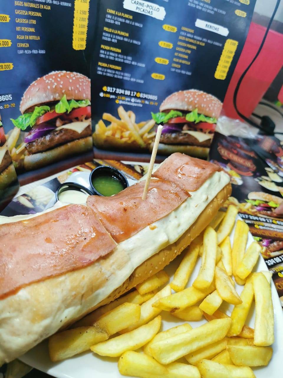 Carta de Comida rápida El Chacal Parrilla, Bucaramanga