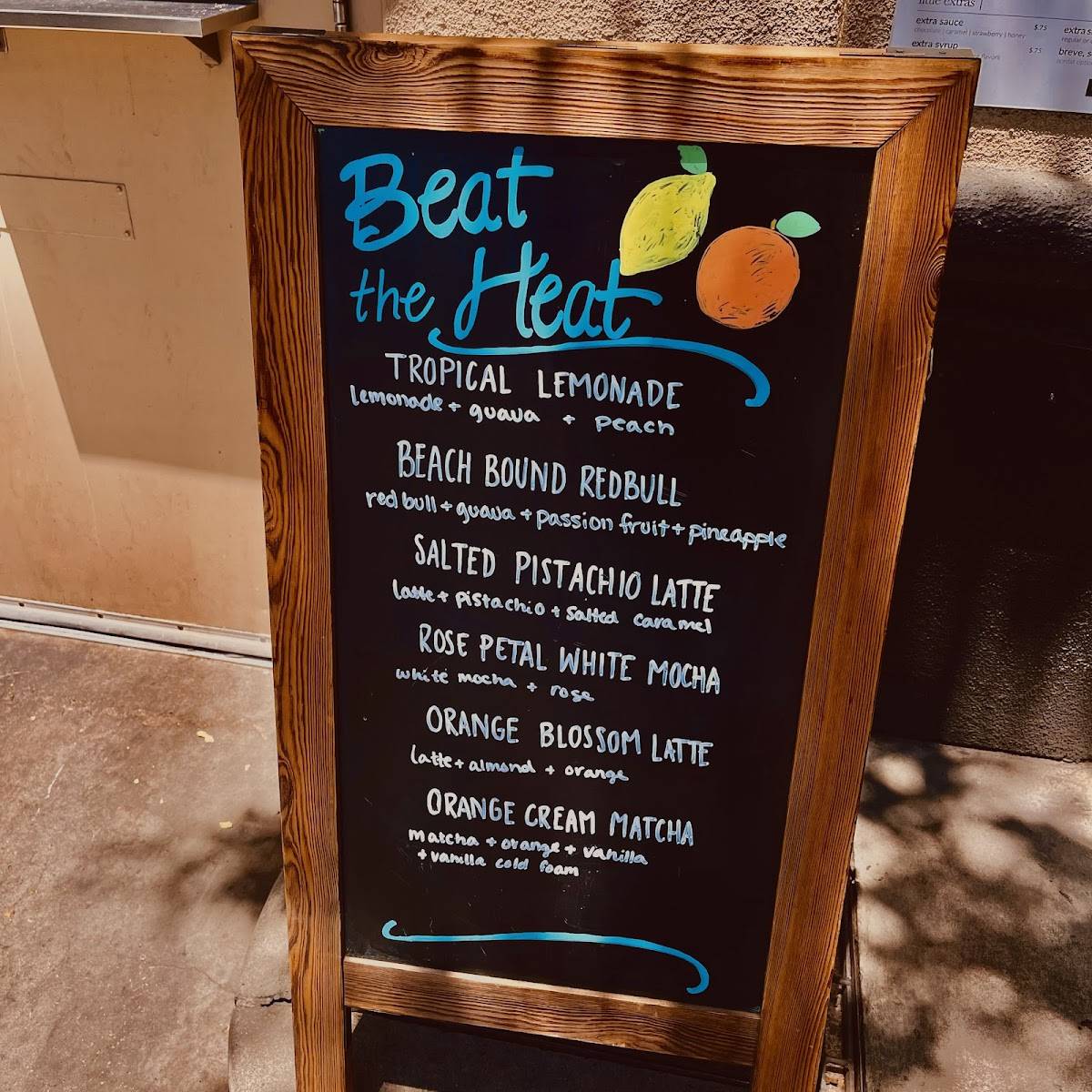 Menu at Common Heart, Visalia