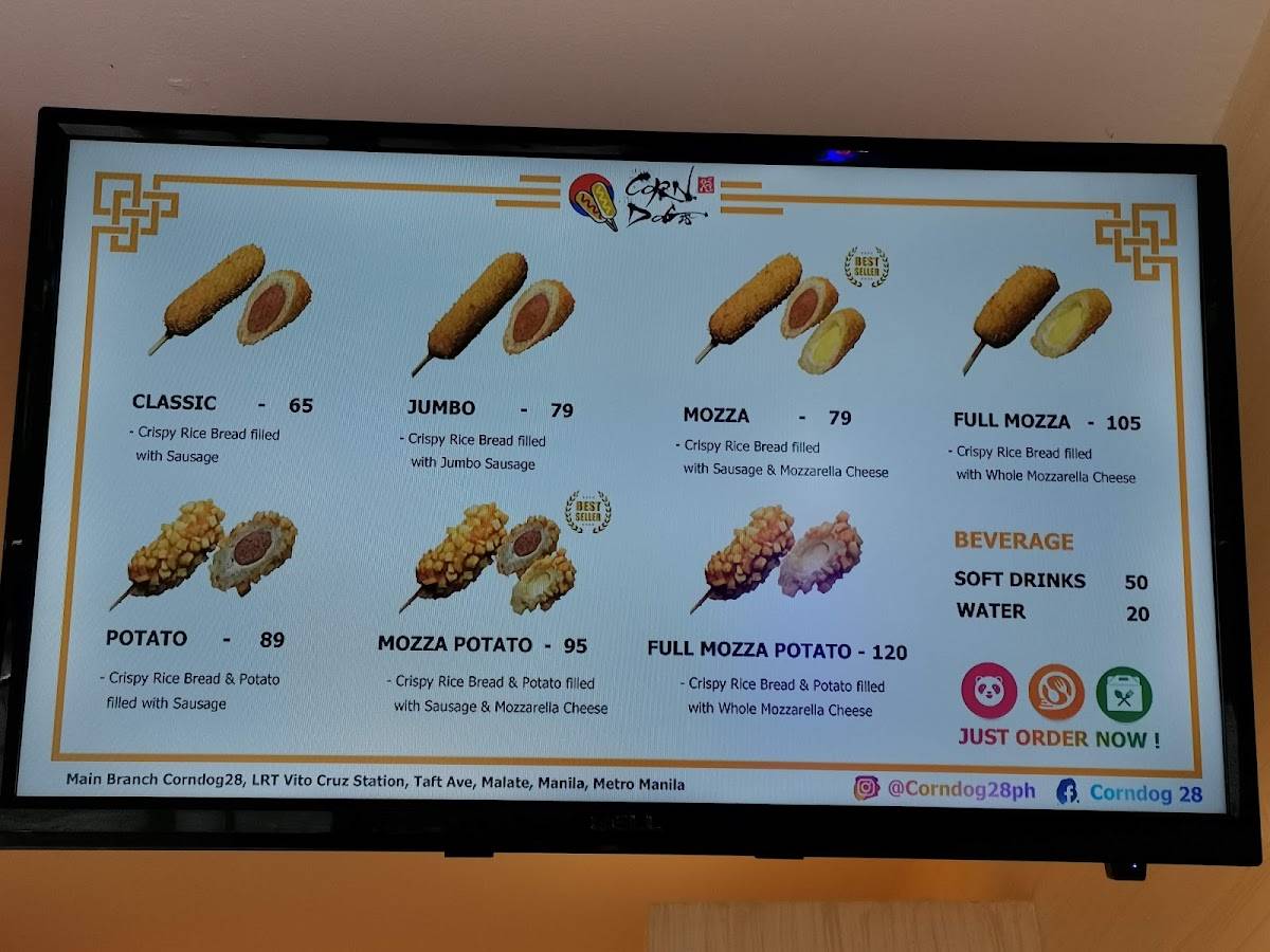 Carta del restaurante Corndog 28 - Ortigas Center, Pasig