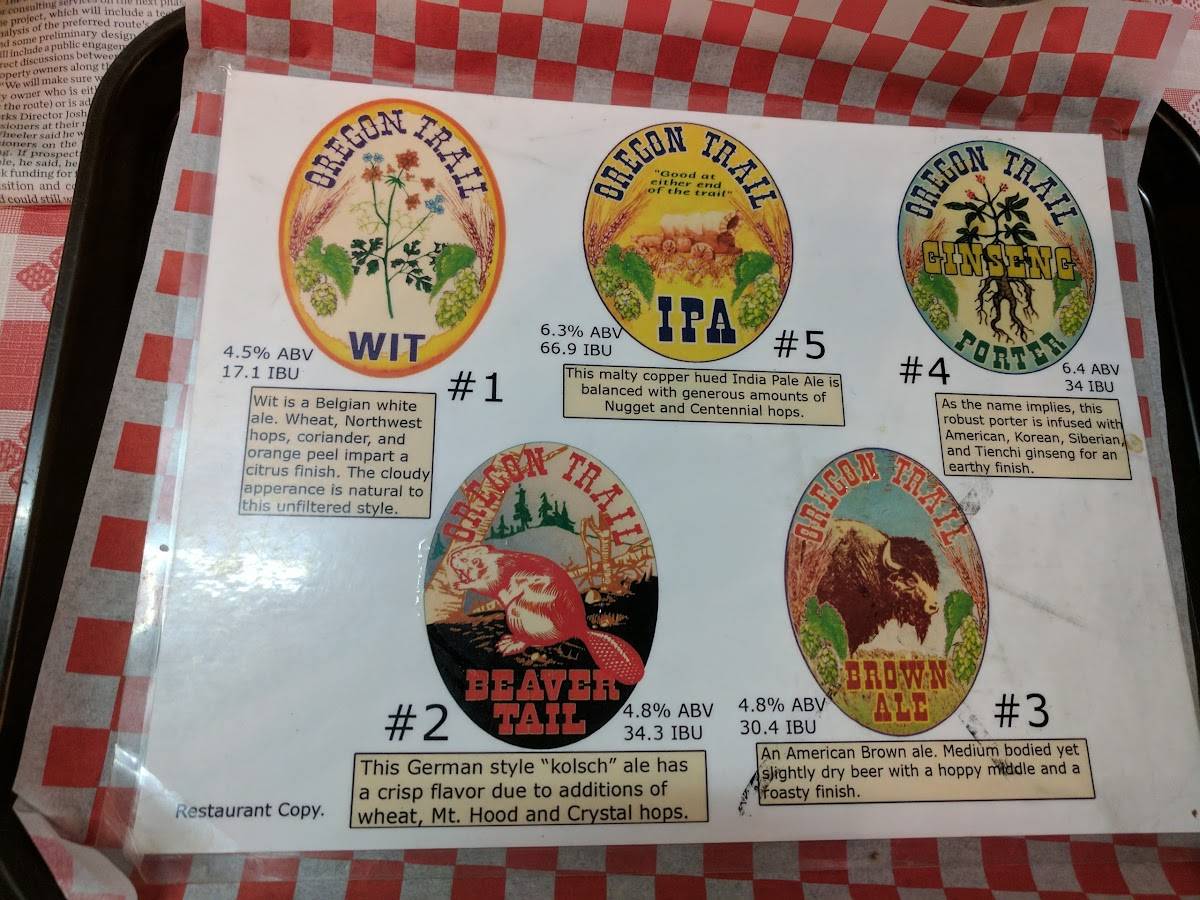 Menu at Old World Deli restaurant, Corvallis