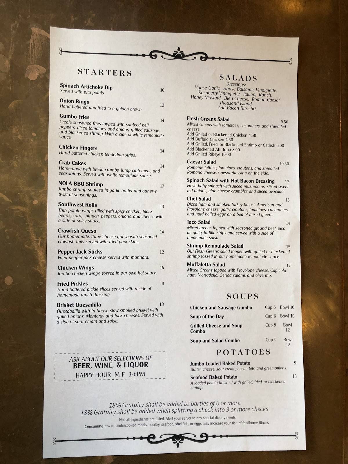 Menu at Court Street Cafe, Port Allen