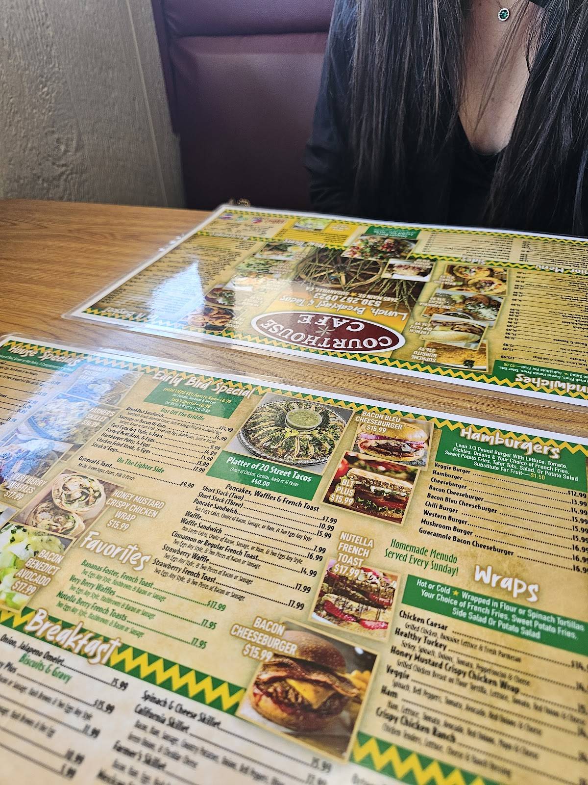 Menu at Courthouse Café cafe, Susanville, Main St