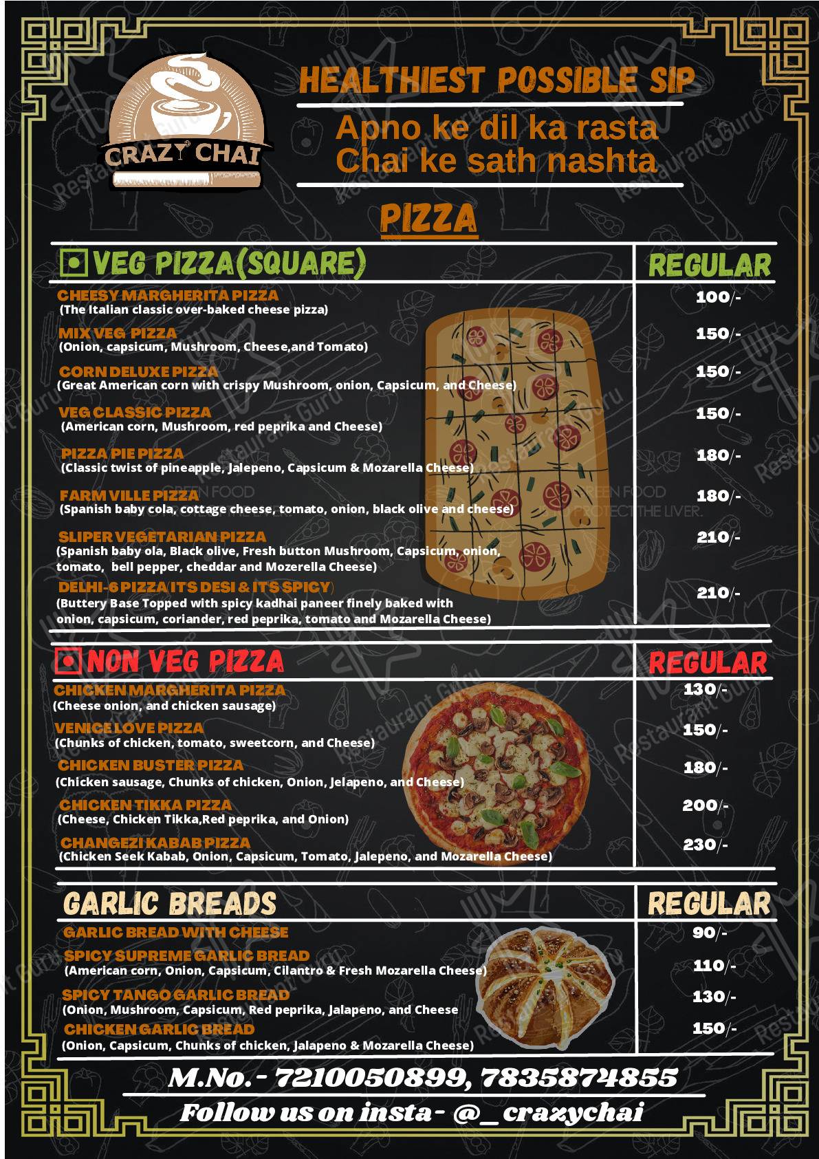 Menu at Crazy Chai, Noida, HCJ2+H8C