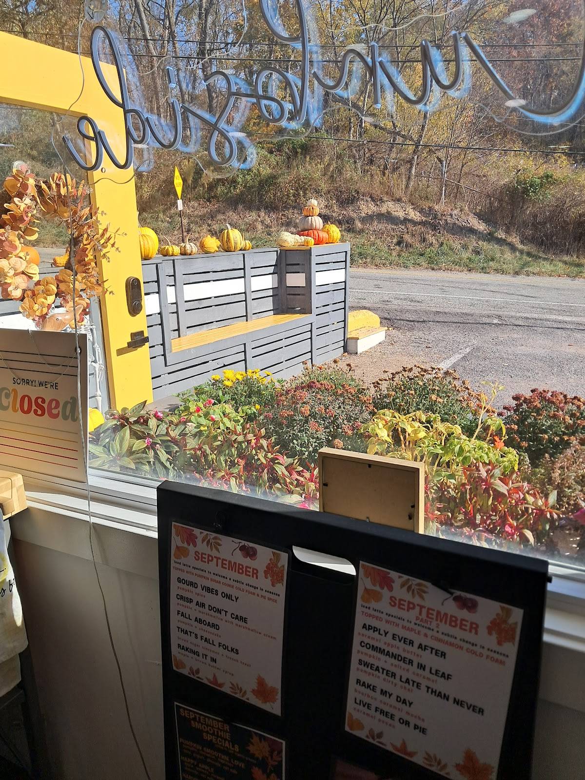 Menu at Curbside on the Run cafe, Pittsburgh