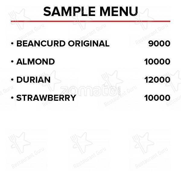 Menu at Coffee Bean desserts, Jakarta, RR2C+9R2