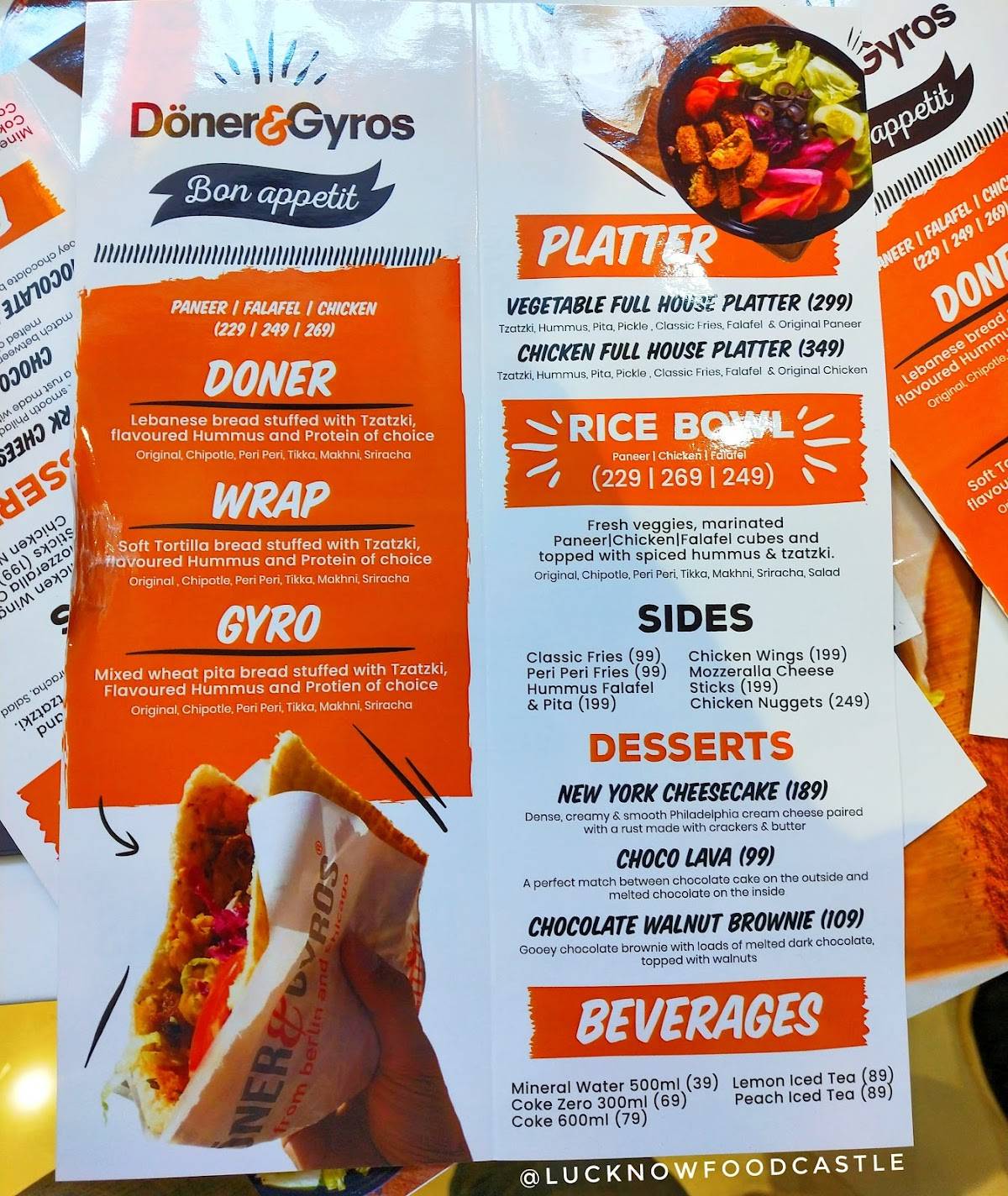 Menu at Döner & Gyros, Lucknow, R257+H4P