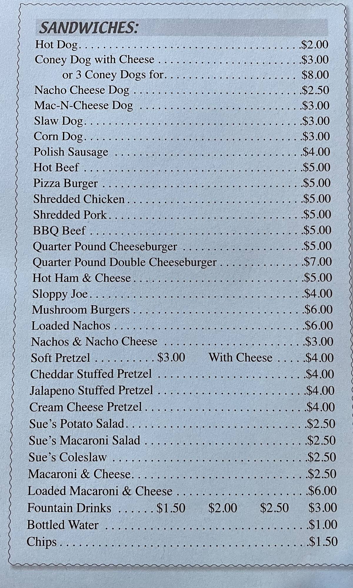 Menu at Dairy Barn, Greenville