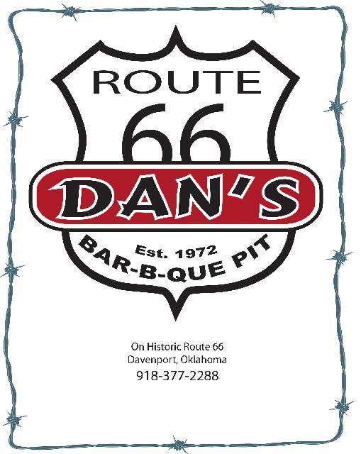 Menu at Dan's Bar-B-Que Pit, Davenport