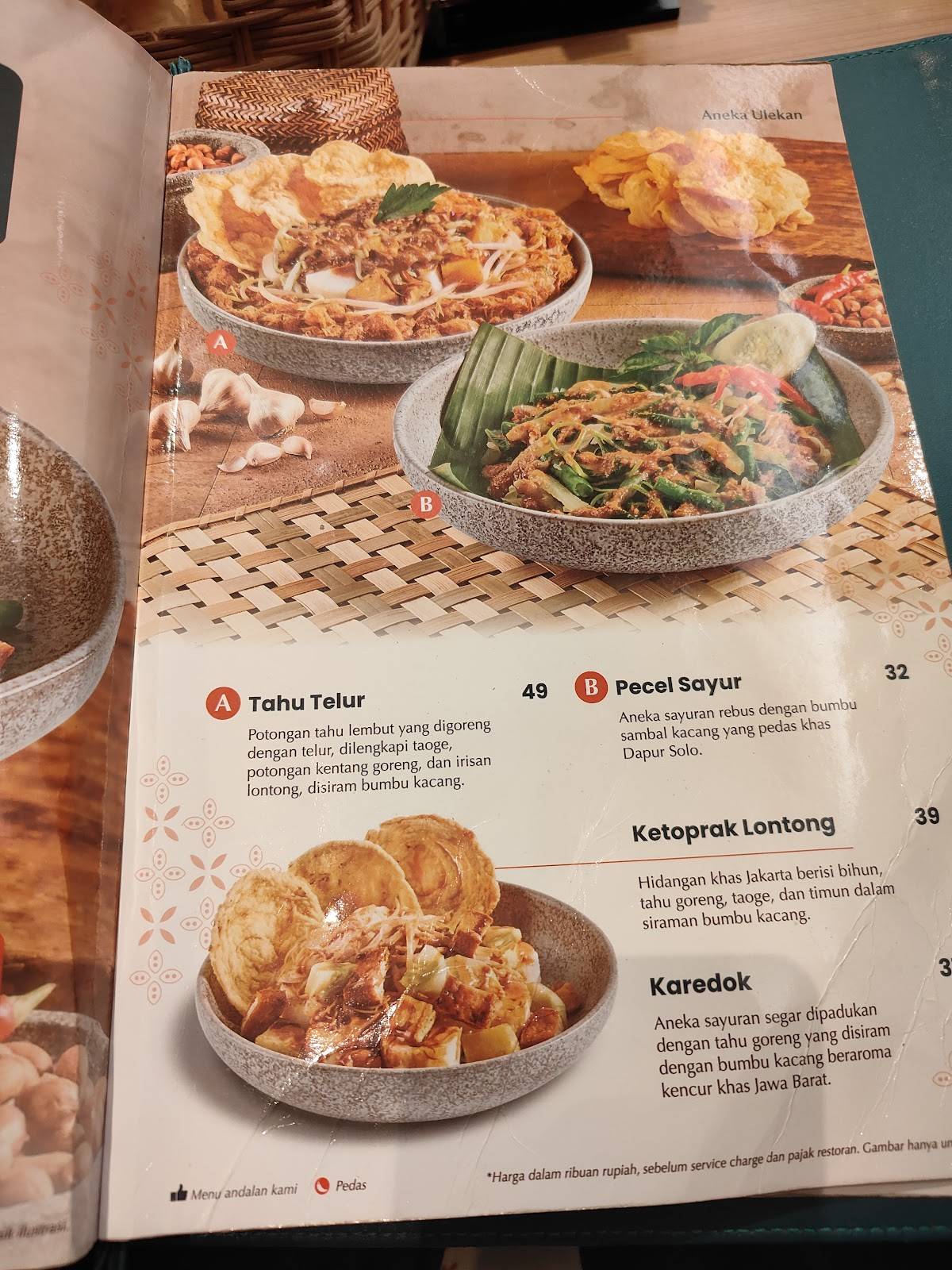 Carta del restaurante Dapur Solo - Gajah Mada Plaza, Central Jakarta