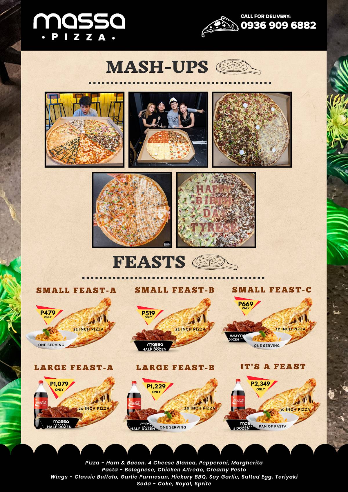 Menu at Massa Pizza pizzeria, Dasmariñas