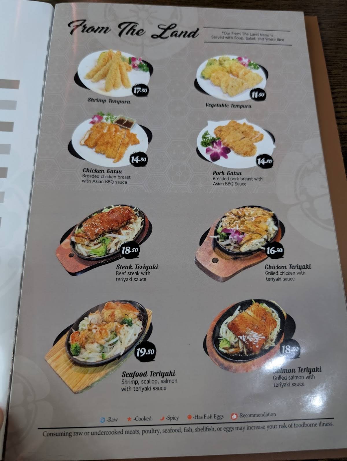 Menu at Volcano Sushi Bar & Hibachi, Del City, Main St #103
