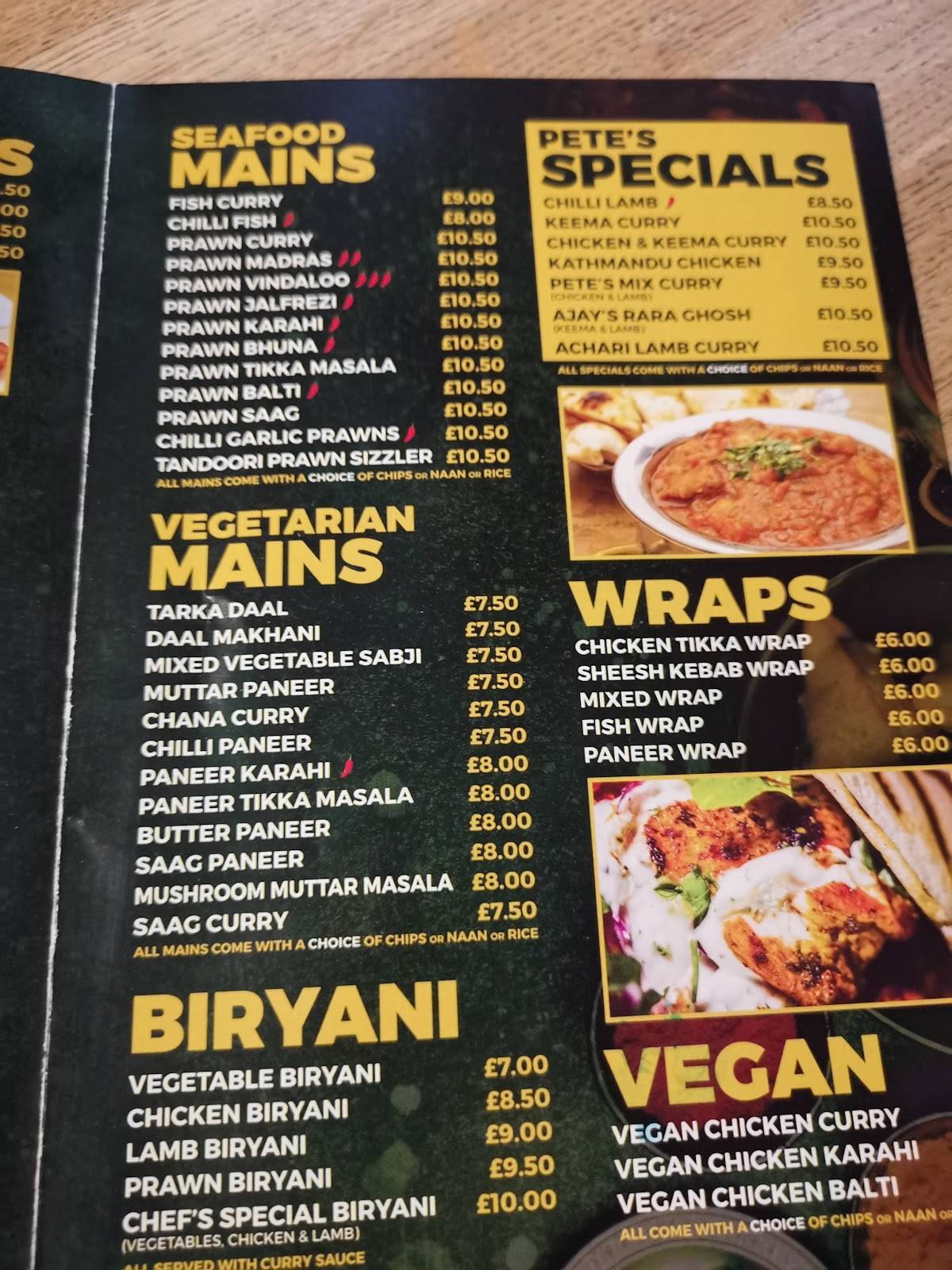 Menu at Desi Yew Tree pub & bar, Wolverhampton