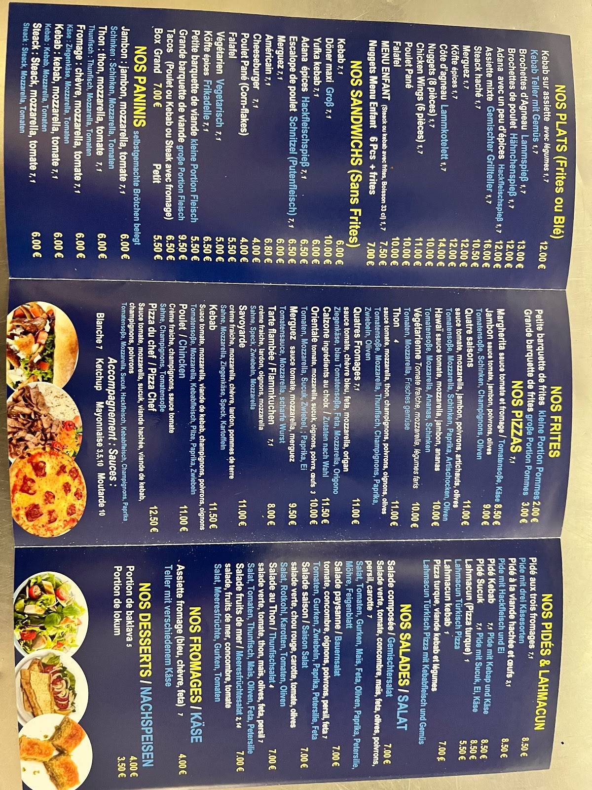 Menu au Devran Doner restaurant, Kaysersberg-Vignoble