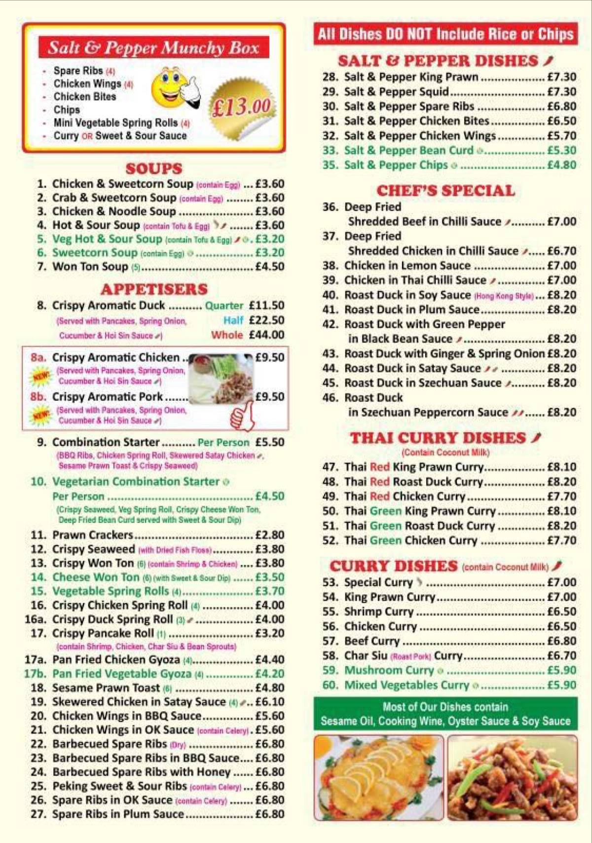 Menu at Dinner Box Chinese & Thai Cuisine Takeaway restaurant ...