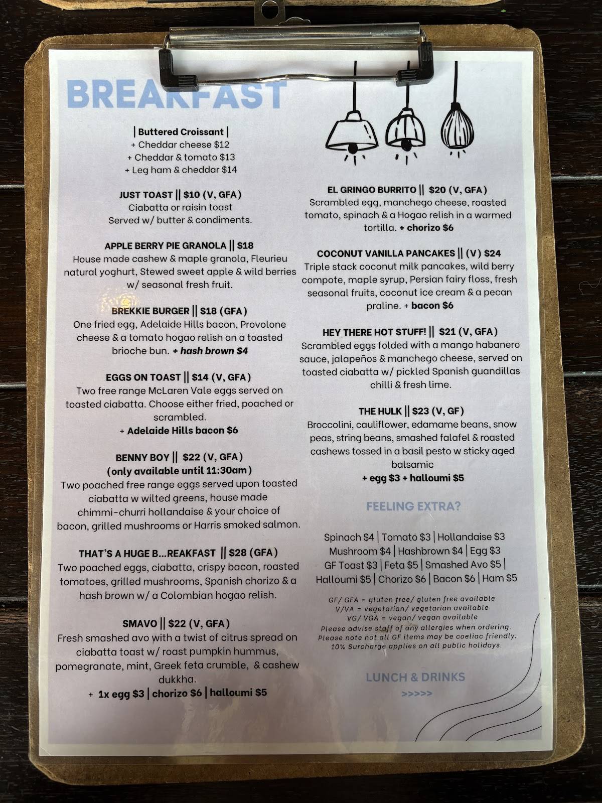 Menu at District B 5165 restaurant, Christies Beach