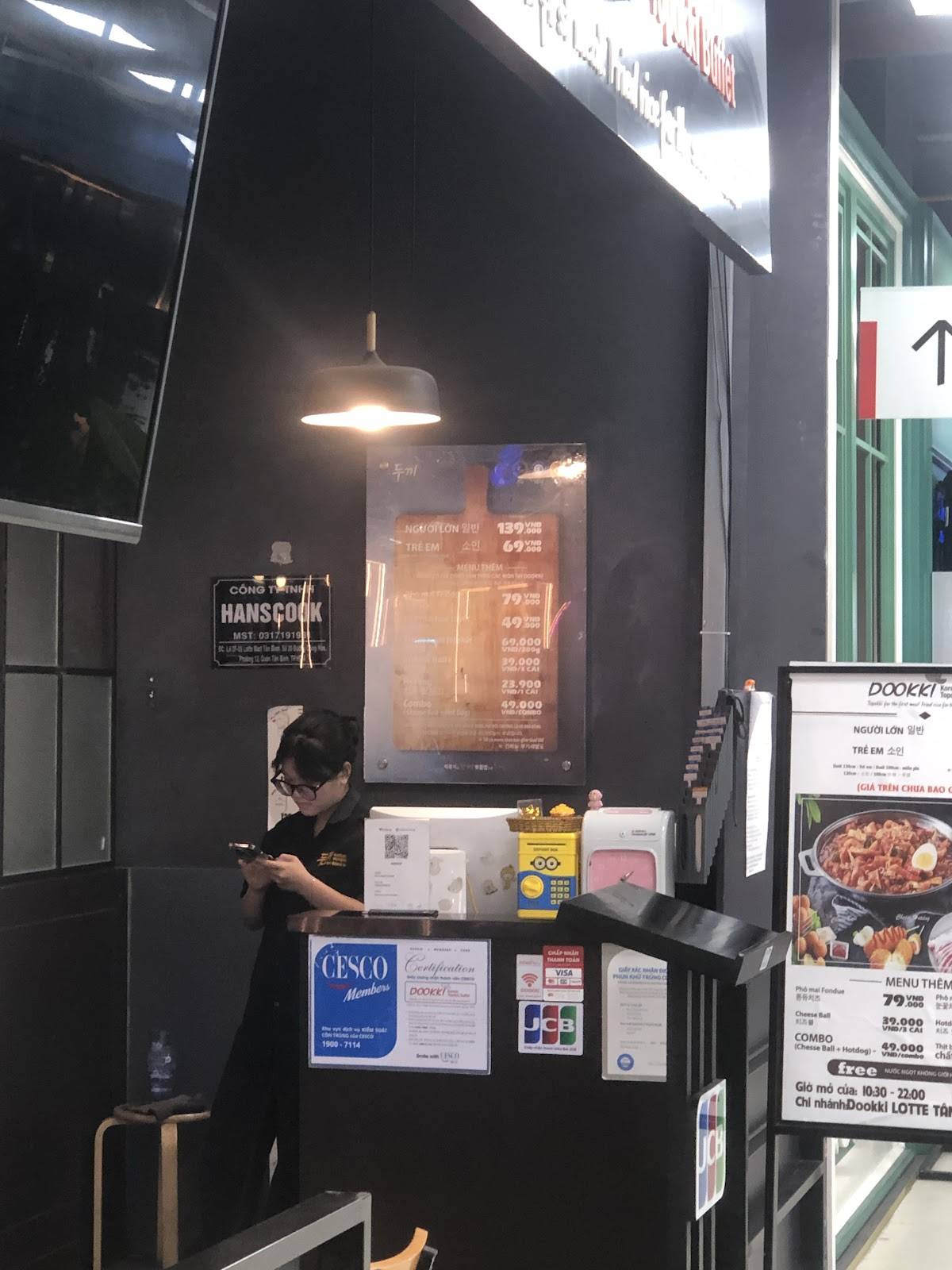 Menu at Dokkii restaurant, Ho Chi Minh City, 20 Đ. Cộng Hòa