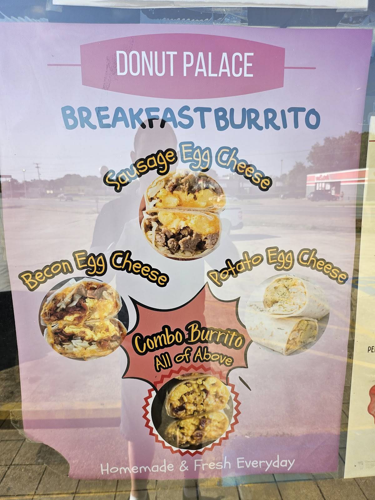 Menu at Donut Palace fast food, Arkadelphia, Pine St