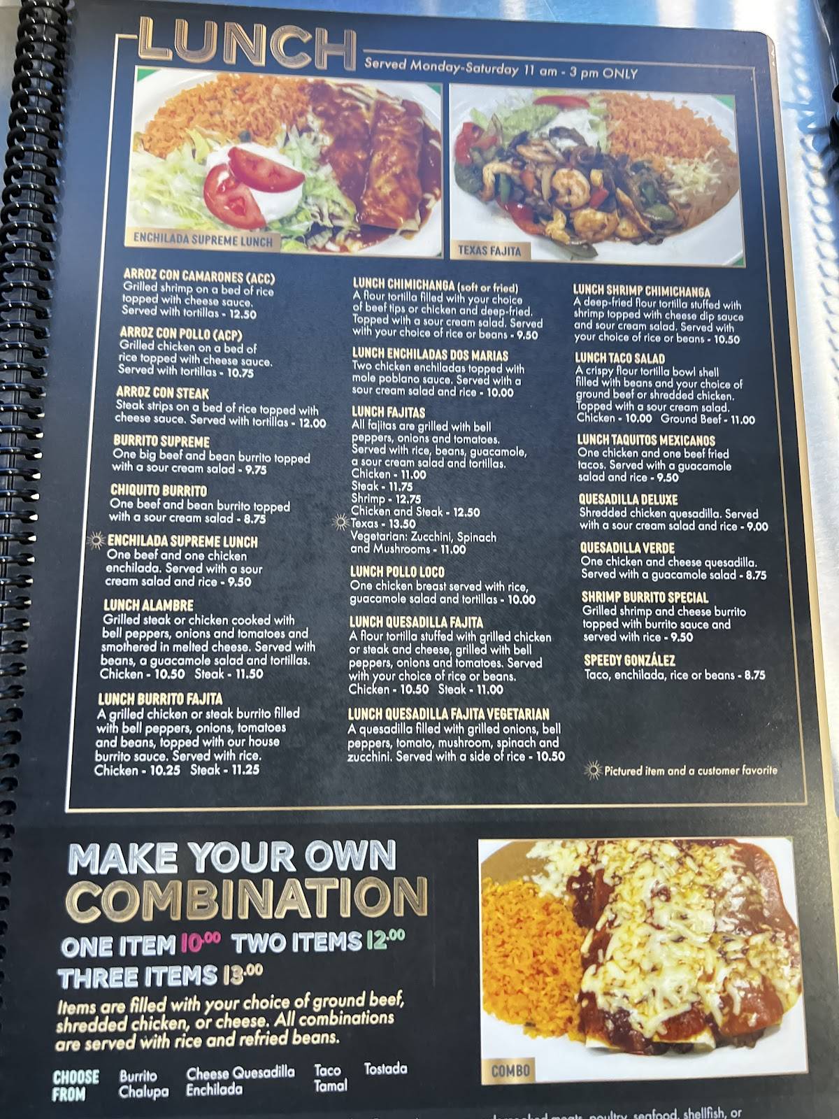 Menu at Dos Marias Mexican Bar & Grill Mount Olive, Mount Olive