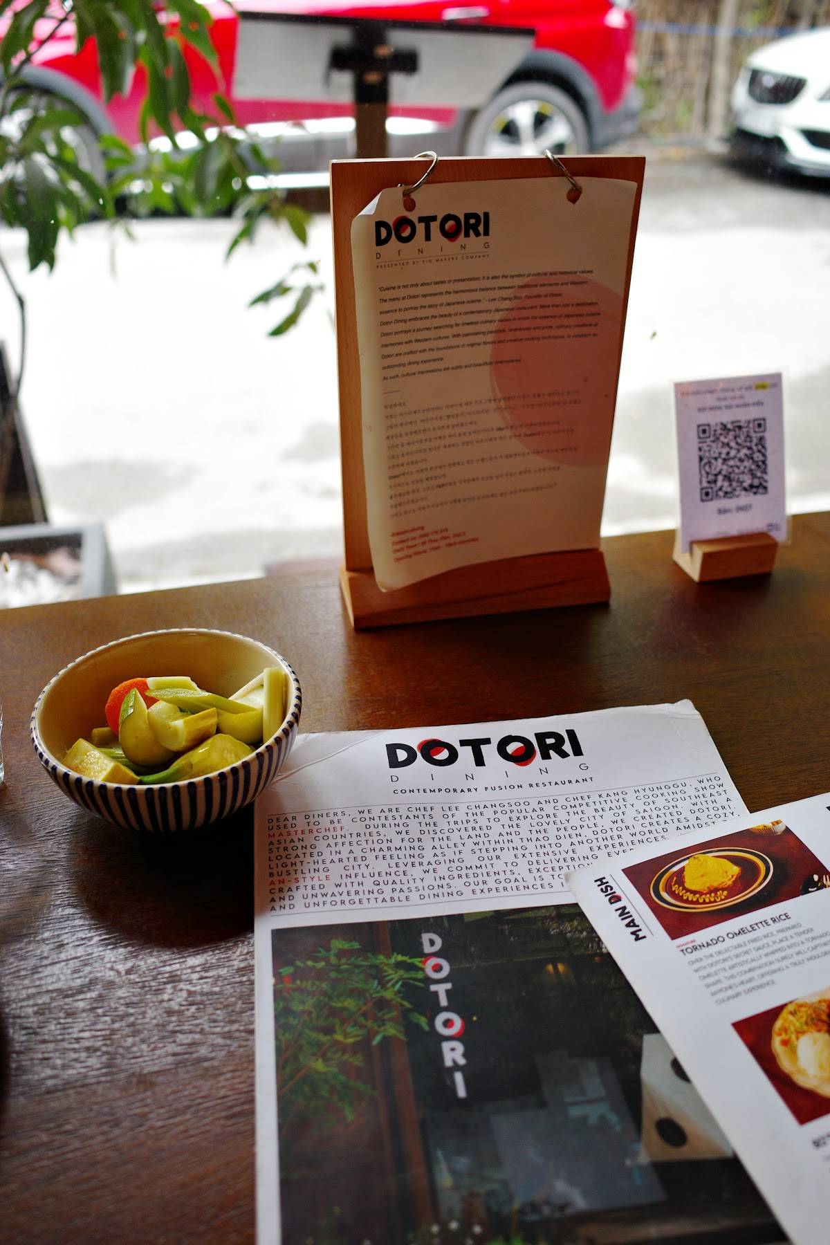 Menu at Dotori Dining restaurant, Ho Chi Minh City