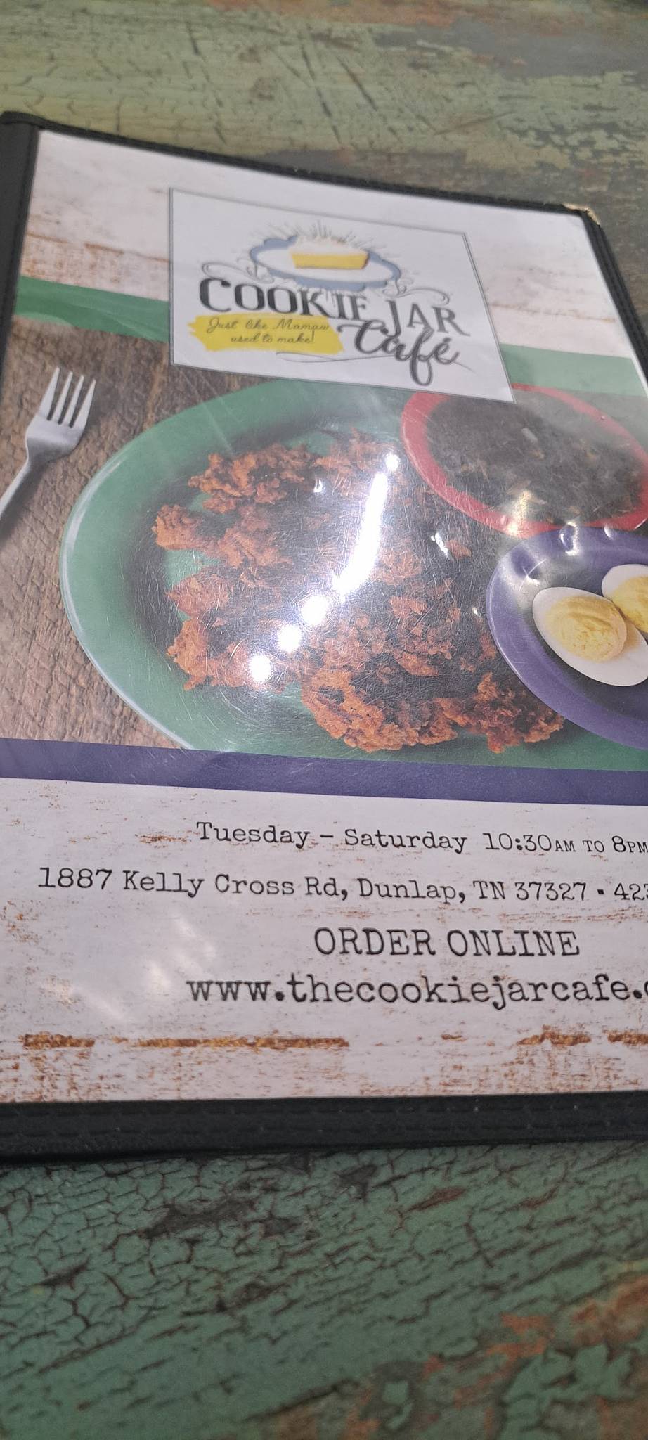 Menu at Cookie Jar Cafe, Dunlap, Kelly Cross Rd