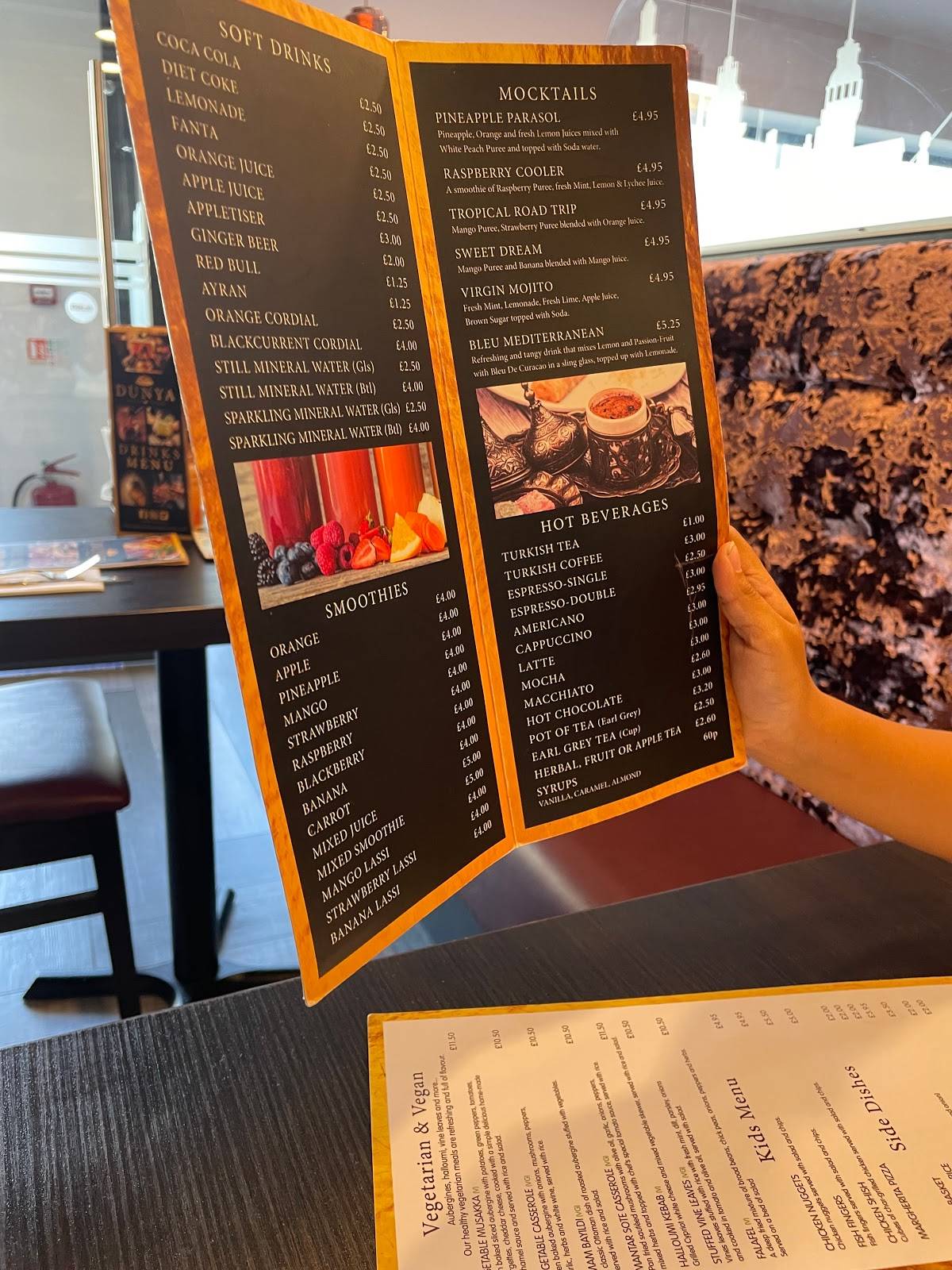 Menu at Dunya Restaurant Turkish Cuisine, Plymouth