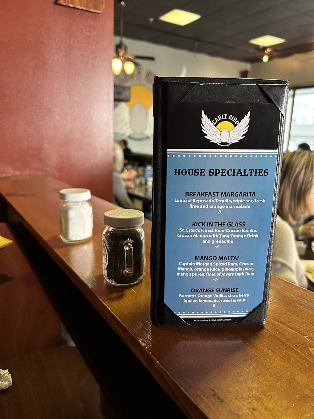 Menu at Early Bird Breakfast Pub, Springfield