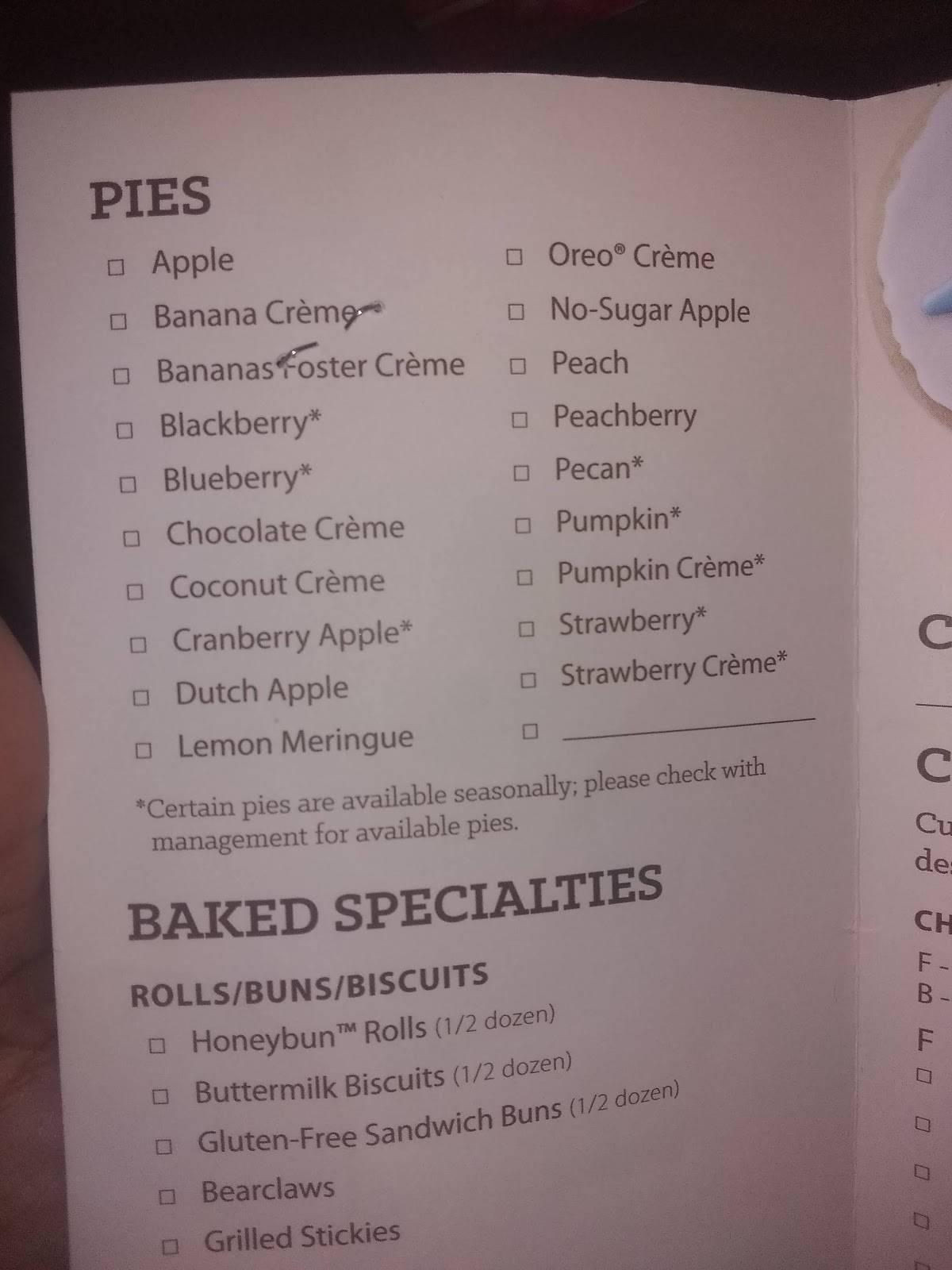 Menu at Eat'n Park restaurant, Pittsburgh, Banksville Rd