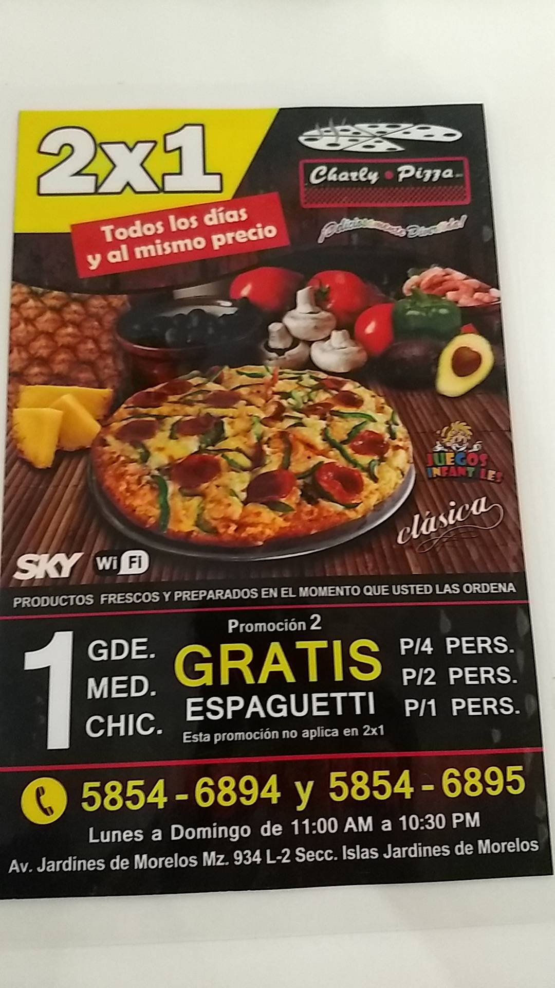 Carta del restaurante Charly Pizza Jardines del Morelos, Ecatepec, Av ...