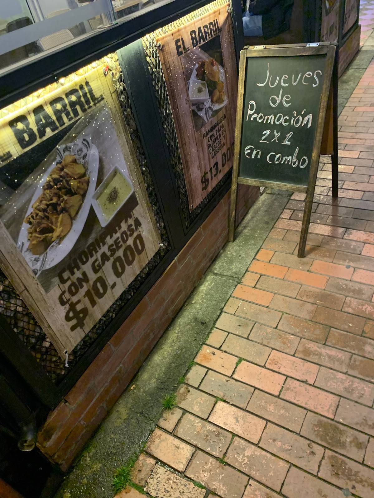 Menu at El Barril, Bogotá, Cl. 123a #47-11