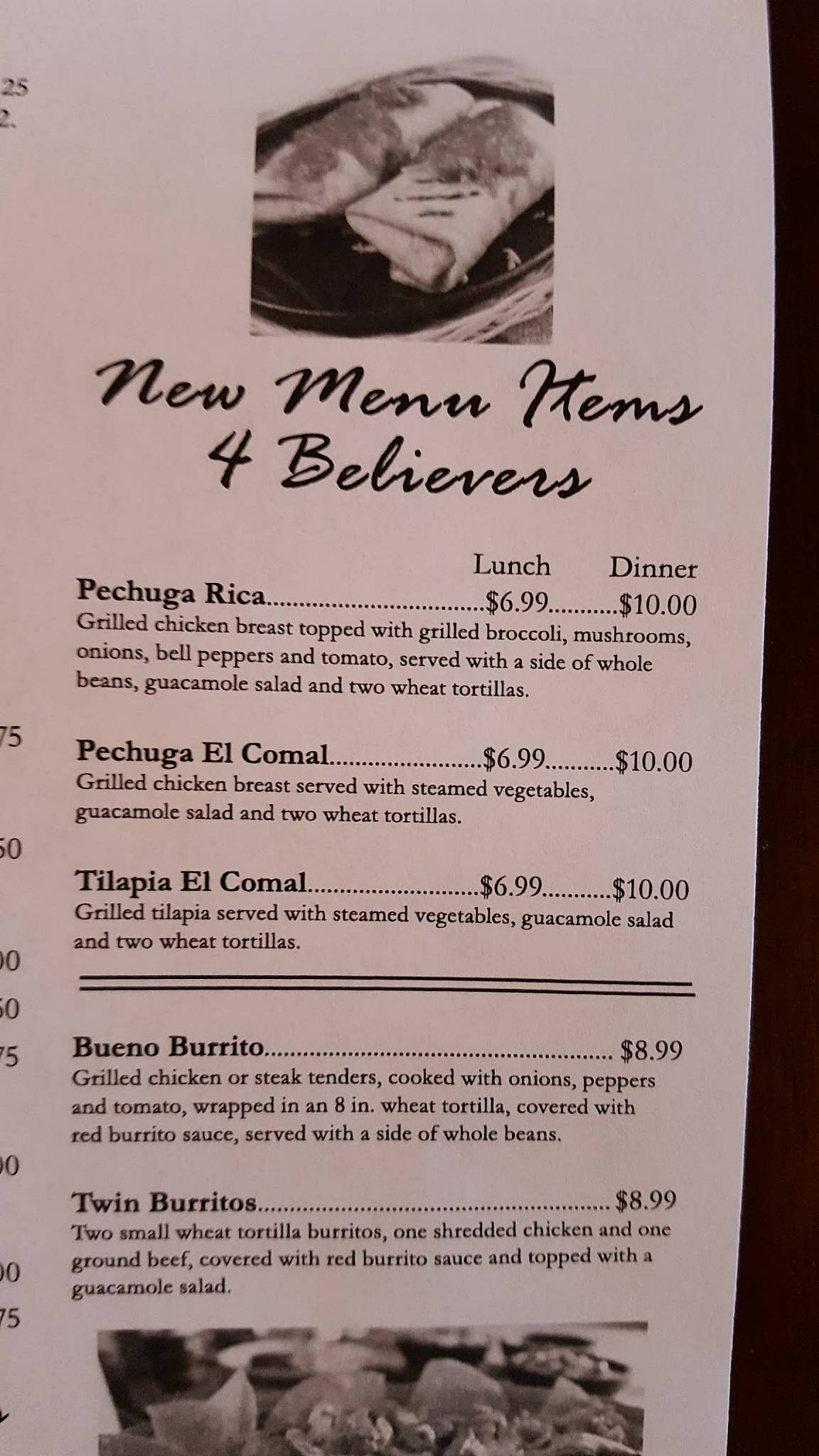 Menu at El Comal Mexican Restaurant, McCalla, AL-216 A