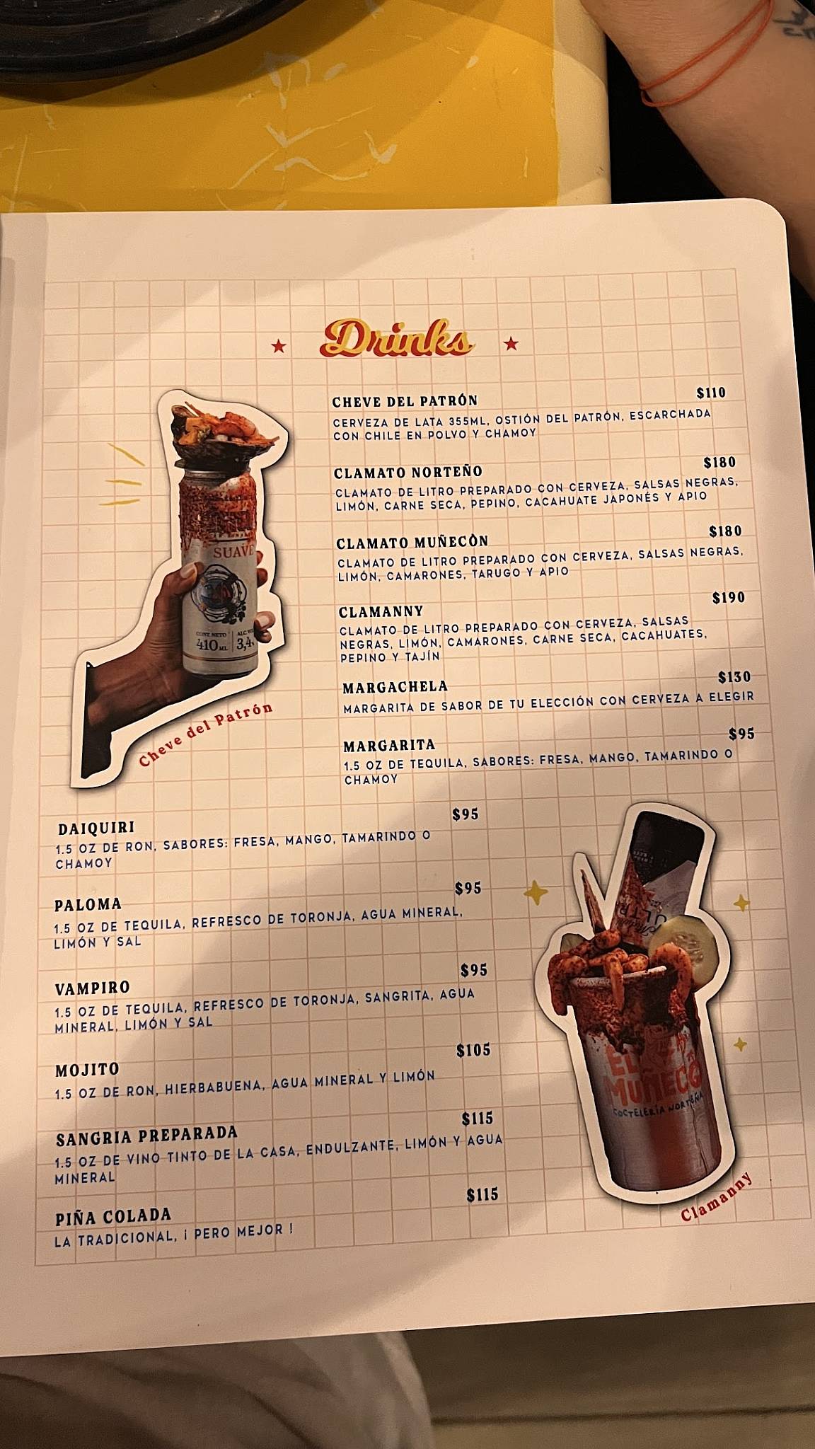 Carta del restaurante El Muñeco Plaza La Joya, San Nicolás del los Garza