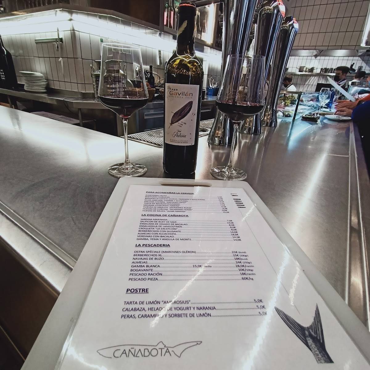 Menu at Cañabota pub & bar, Seville, C. Orfila