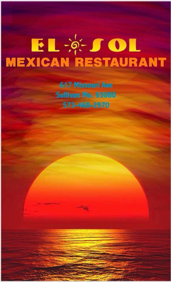 Menu at El Sol Mexican Restaurant, Sullivan