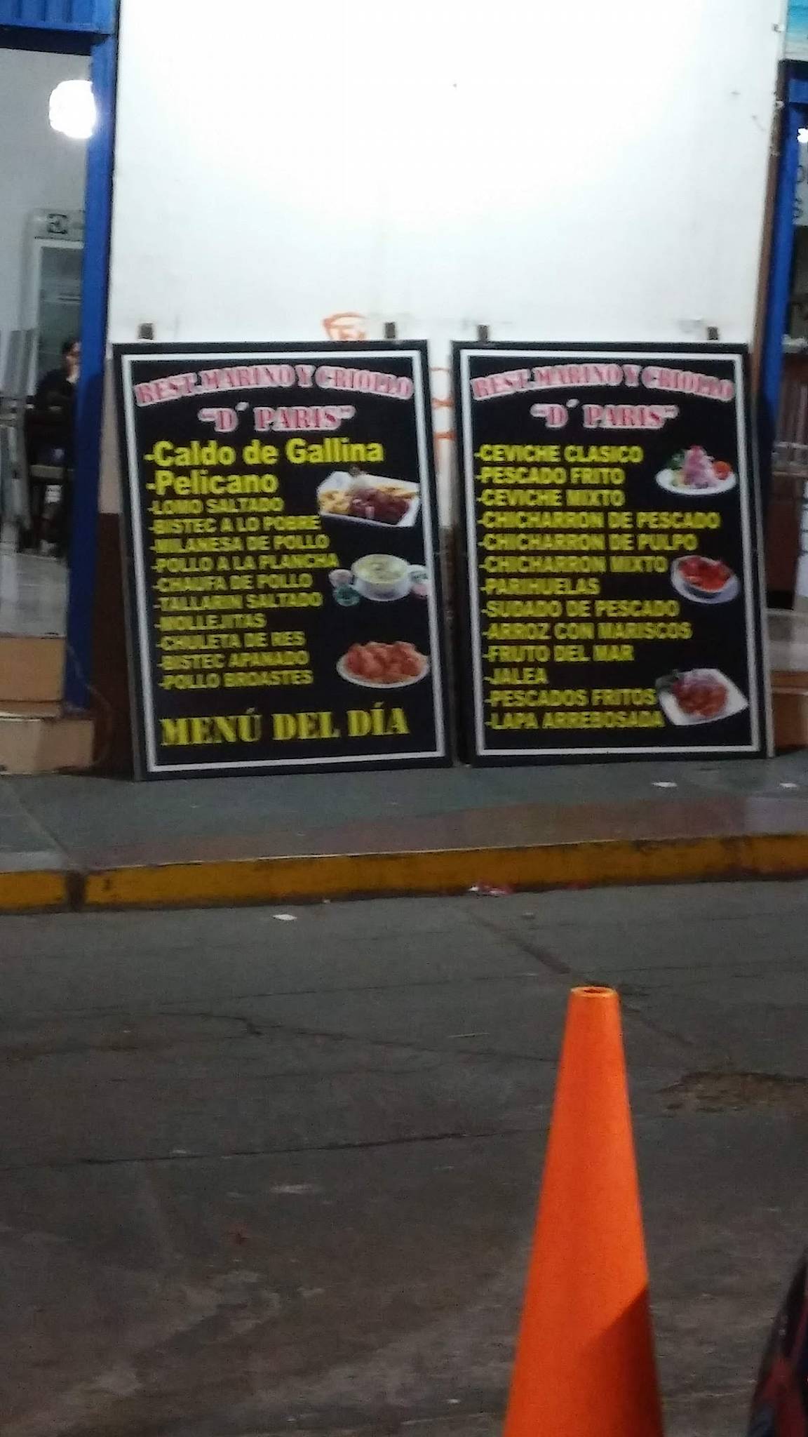 Carta del restaurante El Tablón - Ilo, Ilo