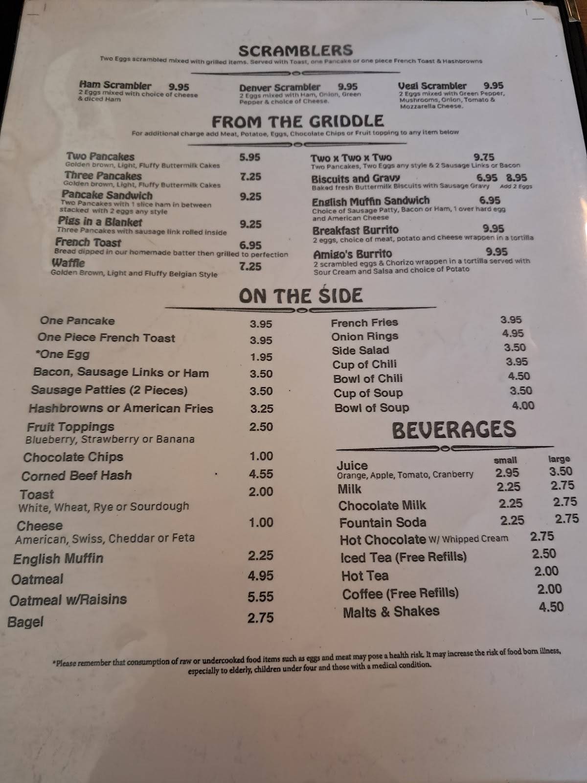 Menu at Elk Restaurant, Elkhorn