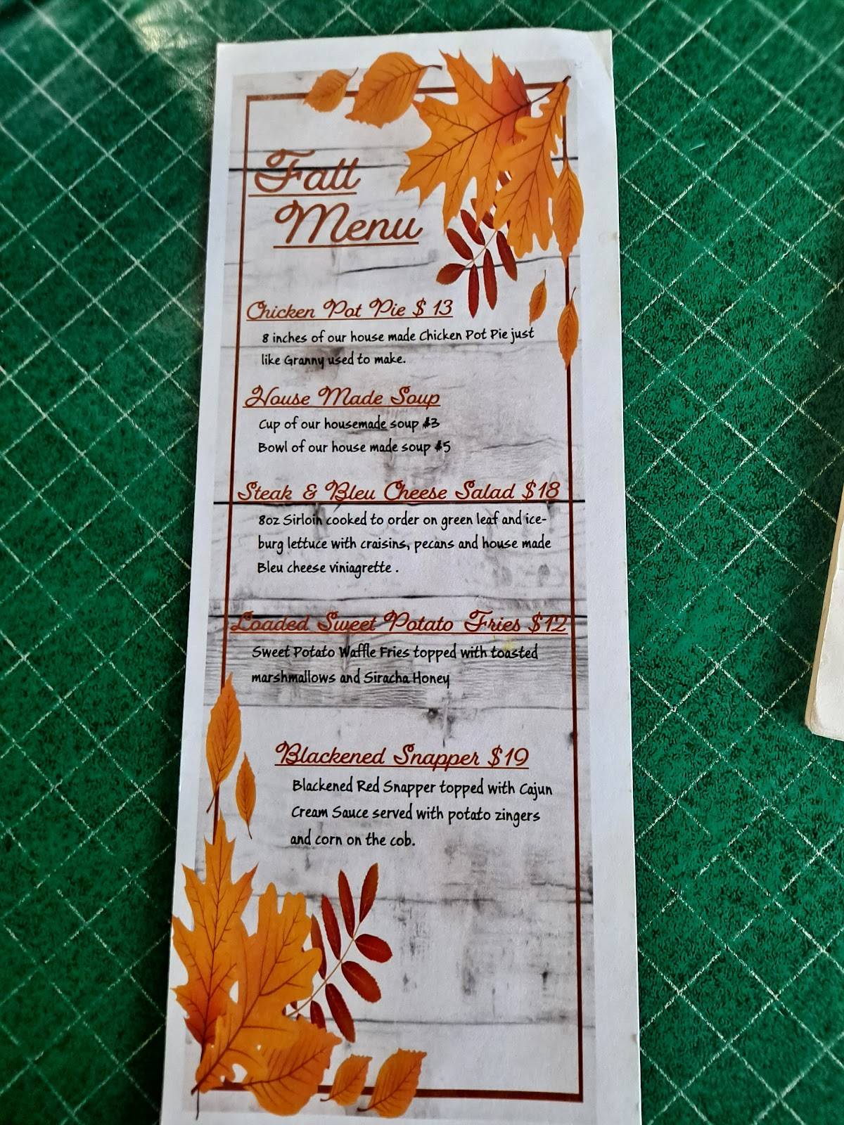 Menu at The Local Fork restaurant, Emory
