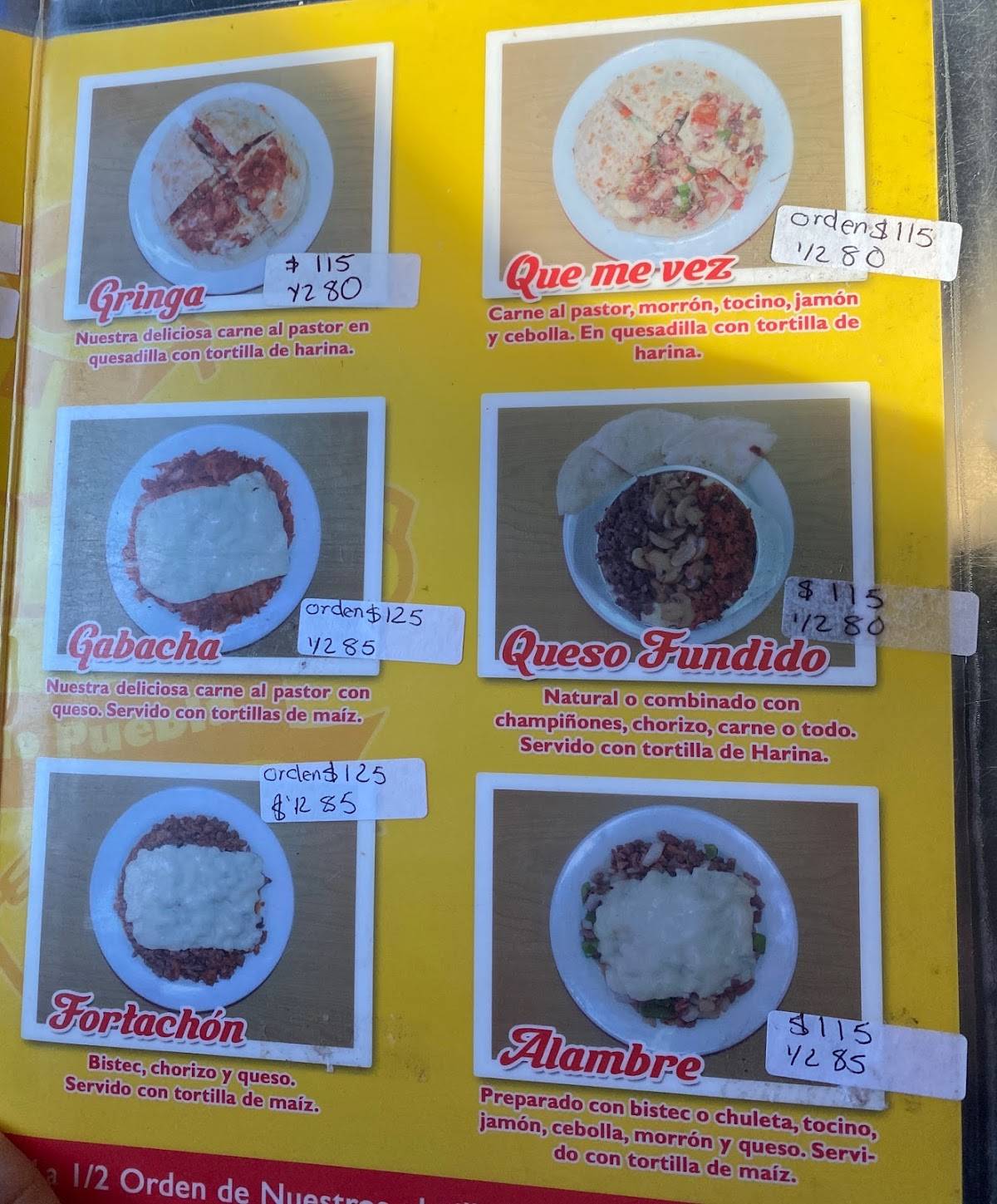 Carta del restaurante Encomenderos, Torreón, Blvd. del la Senda 317-Local 1
