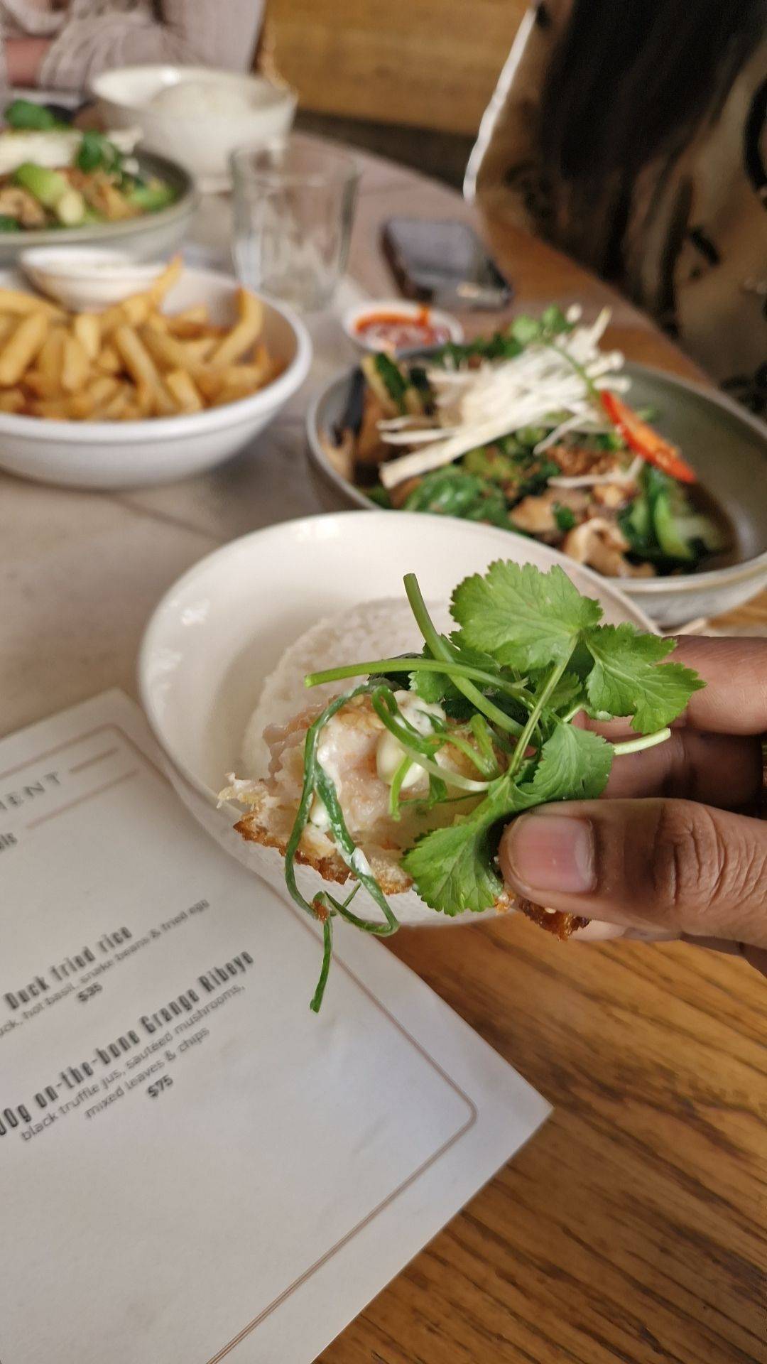 Menu at Establishment Bar, Sydney, Ground Floor